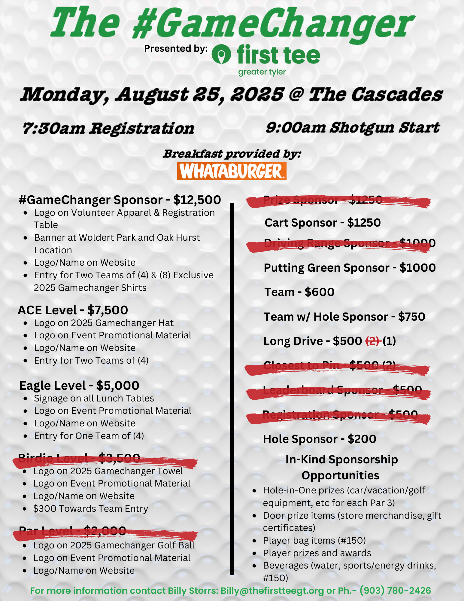 GameChanger Tournament Registration - First Tee - Greater Tyler